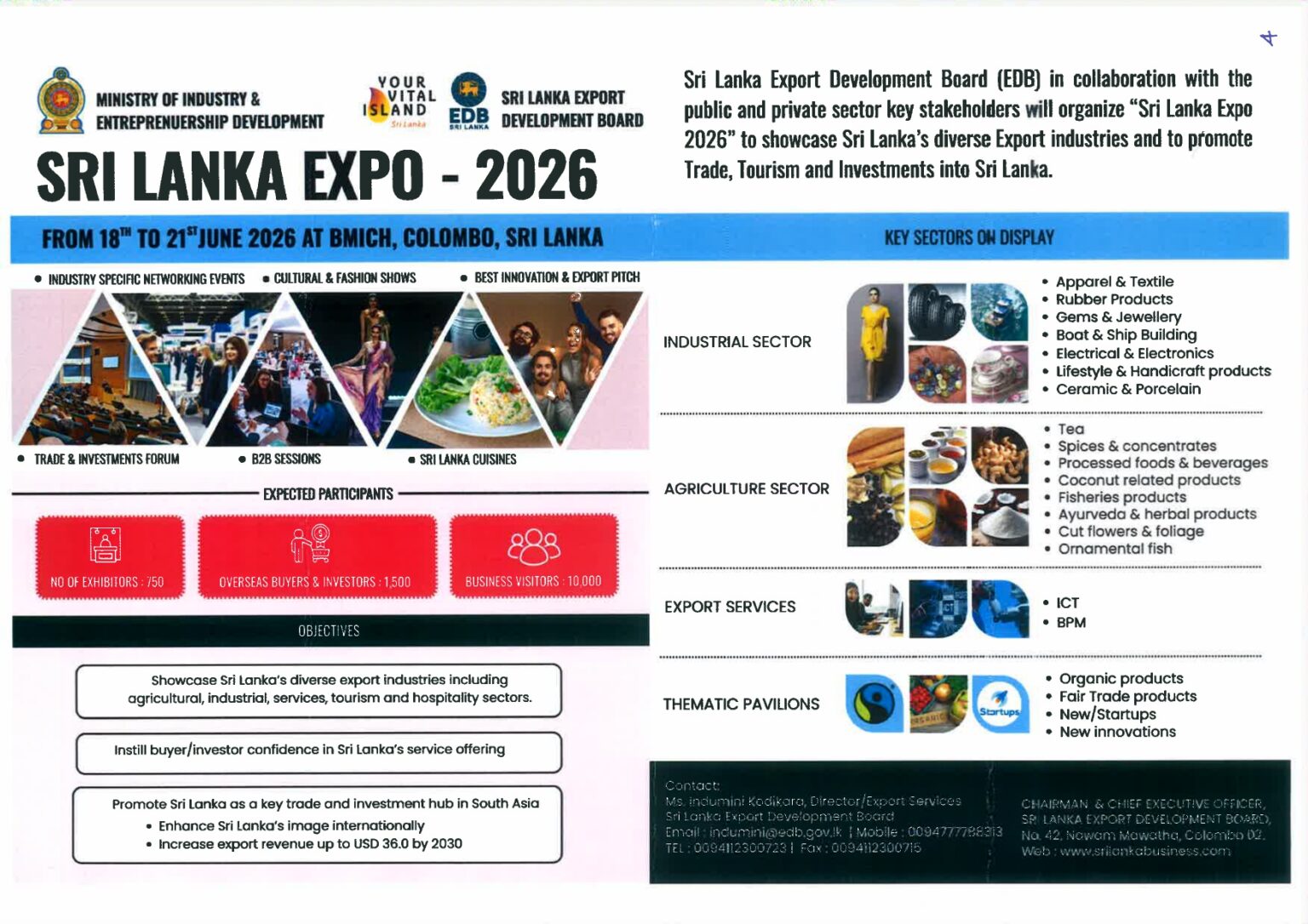 Sri Lanka Expo 2026 – The Embassy of Sri Lanka – Rome, Italy